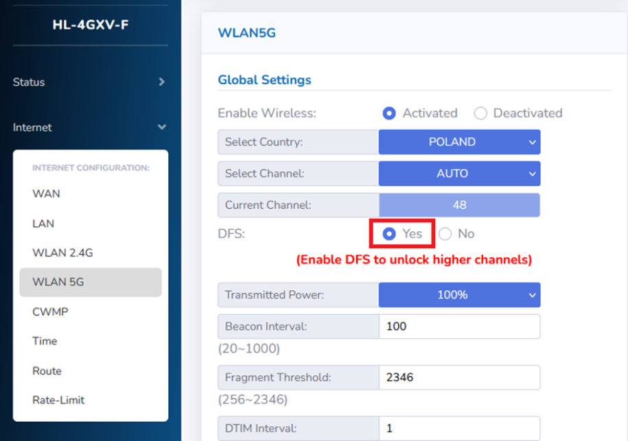 DFS (Dynamic Frequency Selection) - HALNy NETWORKS