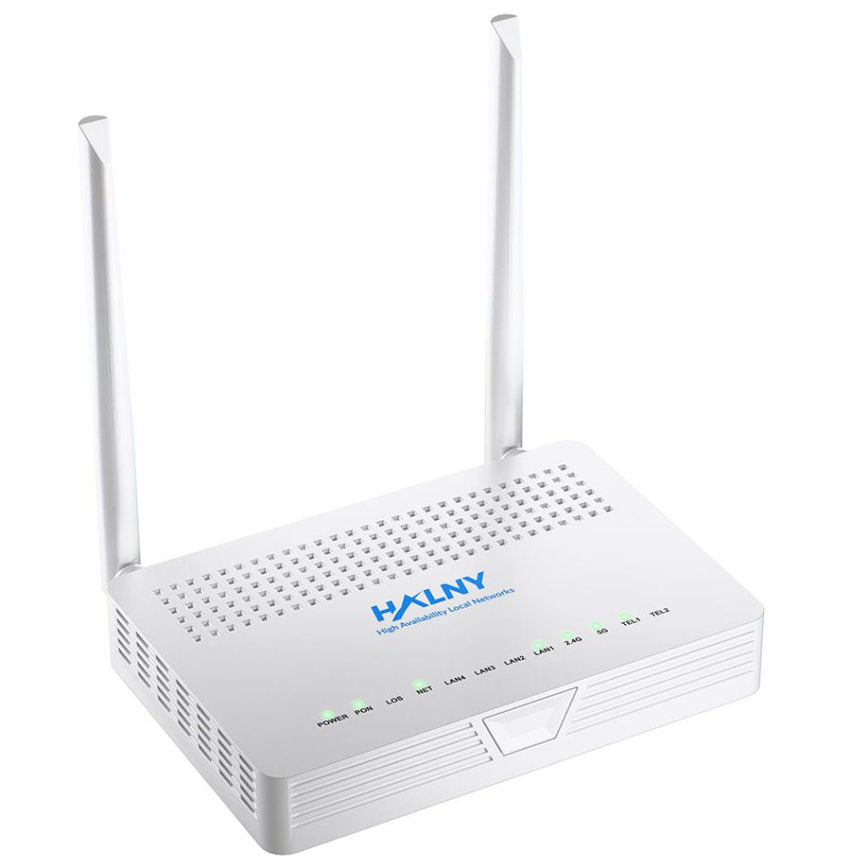 HL-4GMV2 GPON ONT with 4x Gigabit LAN ports, Wi-Fi 2×2 5GHz, 2×2 2.4GHz ...